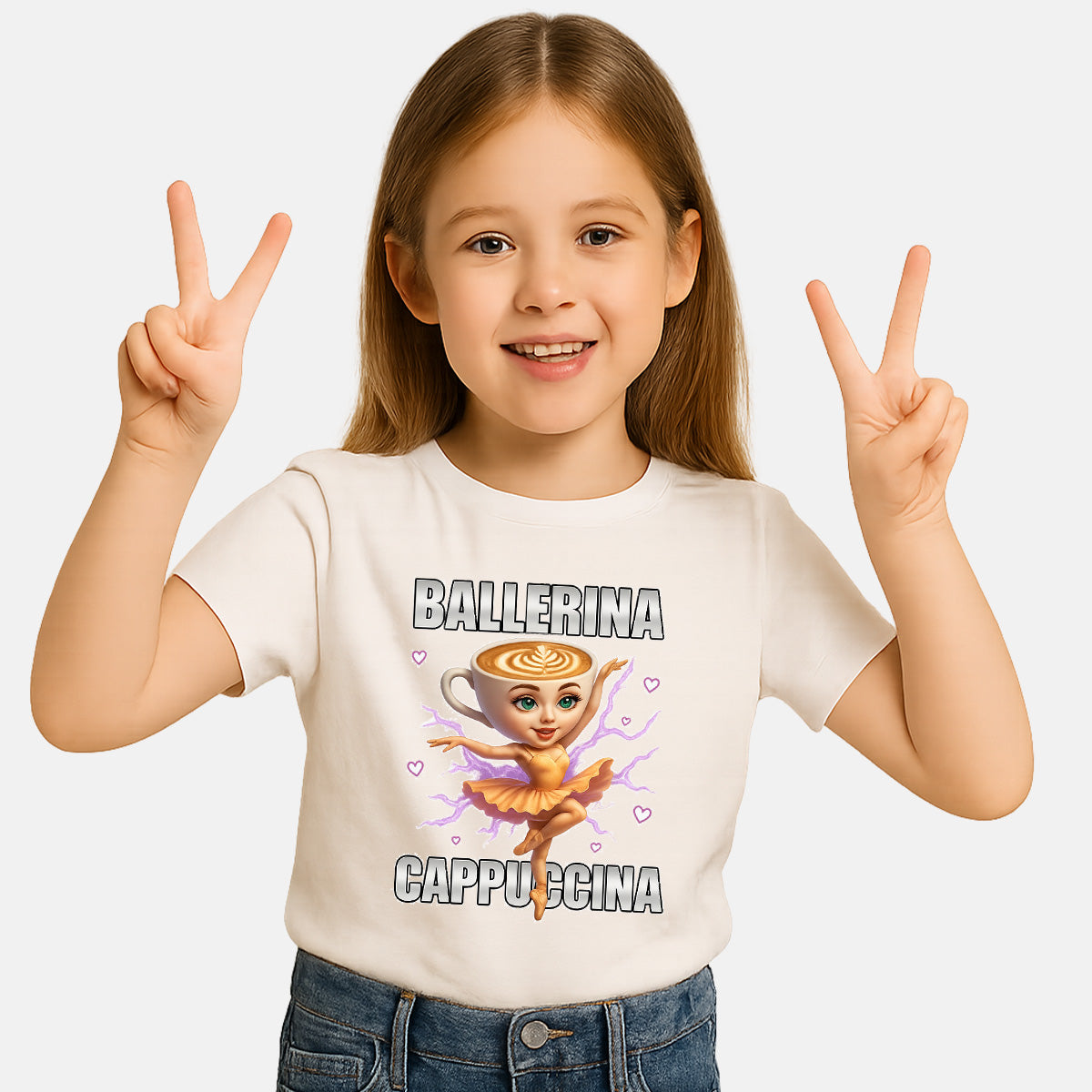 Maglia Meme BRAINROT Ballerina Cappuccina — Spio Kids