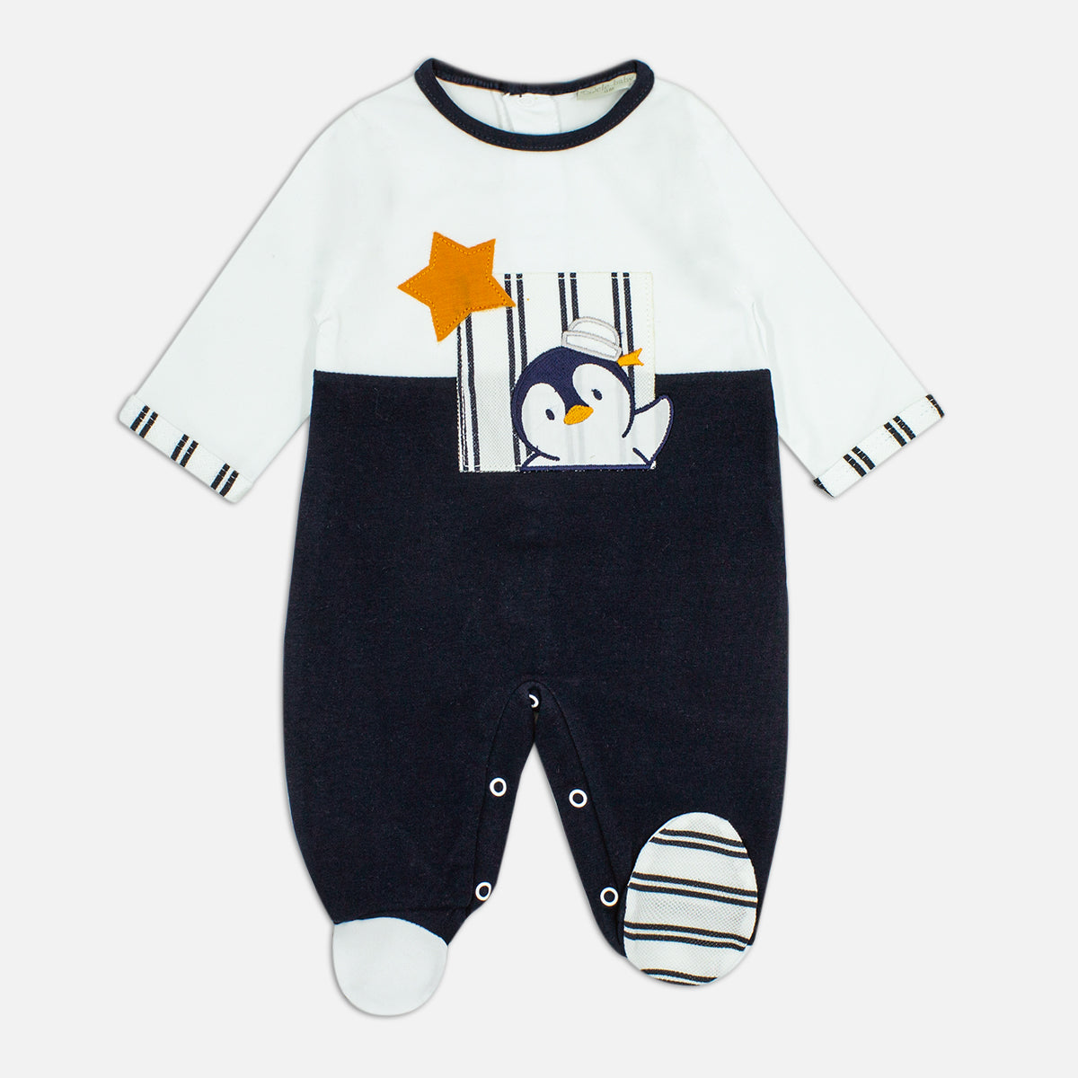 Tutina in Cotone con Pinguino, Ele-Baby — Spio Kids